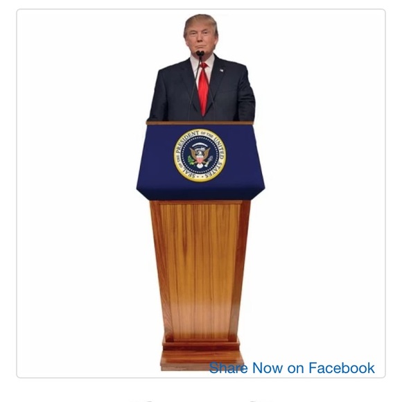 Party Supplies | Donald Trump Podium Life Sized Cardboard Cutout Free ...